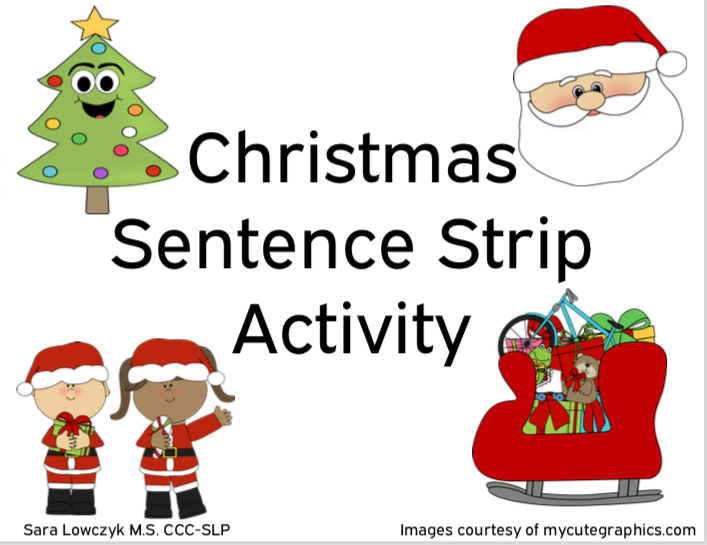 Christmas Sentence Strip Activity | Ambiki