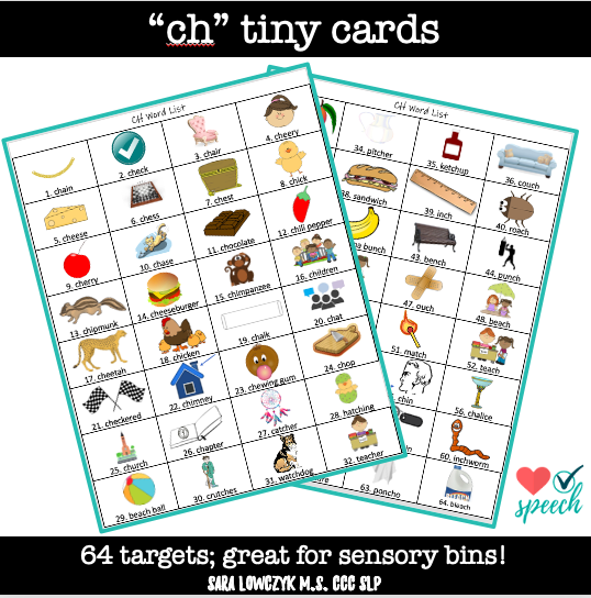 Articulation Tiny 'ch' Cards | Ambiki