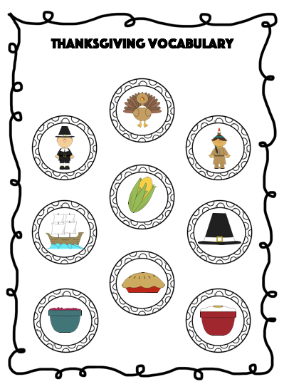 Thanksgiving Vocabulary | Ambiki
